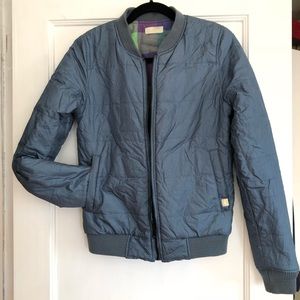 Insight | Jackets & Coats | Insight Green Blue Plaid Reversible Bomber ...